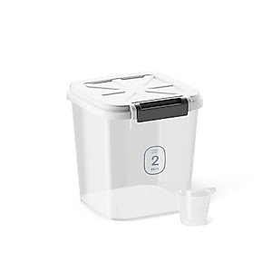 LivLab Flour Container - Rice Dispenser 5lbs/2kg/2.1qt Food Cereal Container Bins with Measuring Cup for Household Pantry Organization (5lbs)