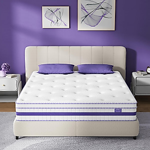 ANMIZ Full Size Mattresses,14 inch Hybrid Memory Foam Full Mattress in a Box, Medium Firm Mattresses Full Size for Pressure Relief & Cool Sleep, Pocket Innerspring, Motion Isolation, Mattress Full