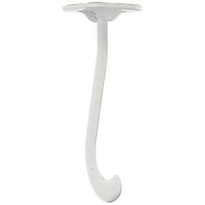 Banana Hook Hanger Under Cabinet Hook Ripens Bananas with Less Bruises | Hang Other Lightweight Kitchen Items, Folds Up Out of Sight When Not in Use, Self-Adhesive + Pre-drilled Screw Holes (White)