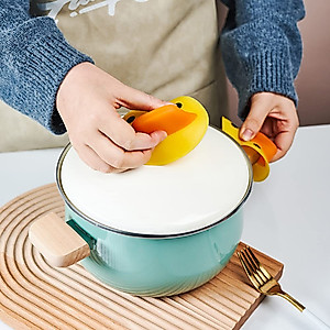 Silicone Pot Holders,Funny Cute Oven Mitts for Kitchen Mittens,Mini Oven Mitt Duck Pattern,Small Oven Mitt,Baking and Pot-Holding, Heat Resistant Gloves