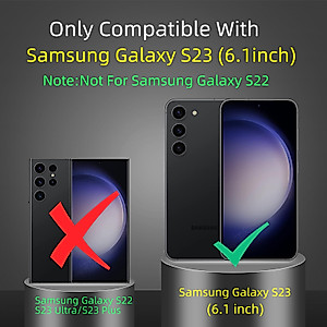 IYTRRYH for Samsung Galaxy S23 Case 5G with Tempered Glass Screen Protectors,with Magnetic Kickstand Ring & Camera Cover Shockproof Military Grade Drop Heavy Duty Protection Galaxy S23 Phone Men Blue