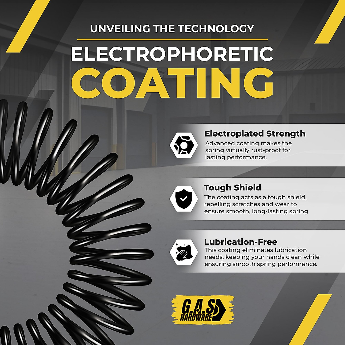 Garage Door Torsion Spring 218x2x26 for Left Side of Garage Door with Winding Bars, 1" Nylon Bushing, and Gloves Heavy Duty Precision E-Coating 5-Year Warranty Minimum 30,000 Cycles (Red Cone)