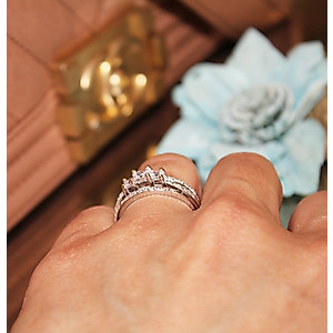 Oxford Diamond Co Cubic Zirconia Fashion Promise .925 Sterling Silver Ring Sizes 5