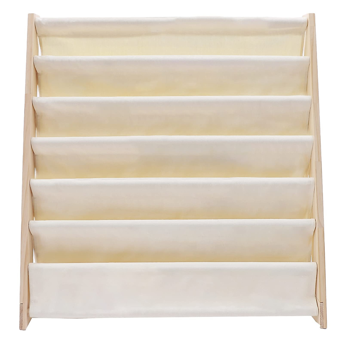 SanBouSi 6 Tier Kids Bookshelf Pine Book Display Stand for Kid s Books and Magazines Easy to Reach Kid Book Shelves for Nursery, Bedroom, Playroom, Classroom