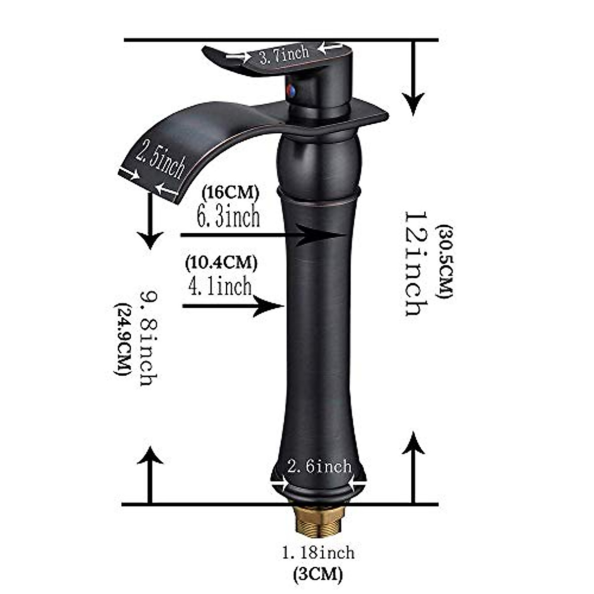 ShiSyan Y-LKUN Kitchen Faucet Sink Basin Faucets Black Bronze Brass Bathroom Faucet Vessel Sinks Mixer Vanity Tap Swivel Spout Deck Mounted Washbasin Faucet