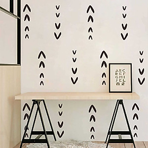Geometric Wall Decals Arrow Wall Stickers Modern Wall Decal Minimalist Stripes Wall Stickers Removable Peel and Stick Wall Decals for Nursery Bedroom Living Room