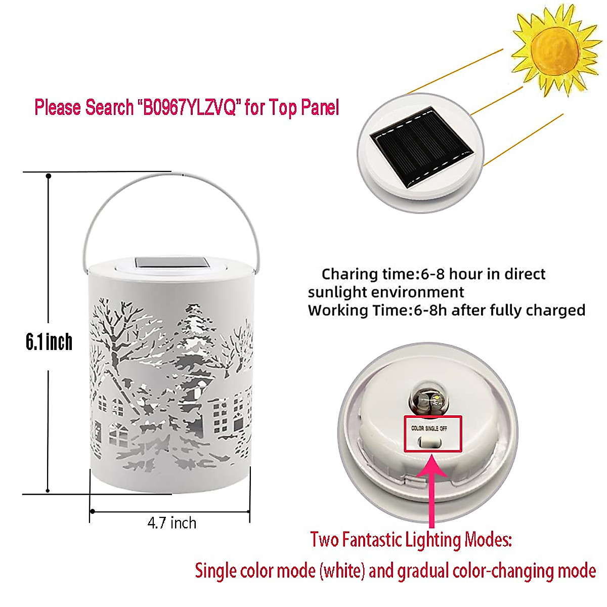 Solar Lights, Aokudoni Outdoor Garden Hanging Lanterns for Patio Yard Garden Home, Waterproof Solar Lanterns for Table, Outdoor, Party Decorative