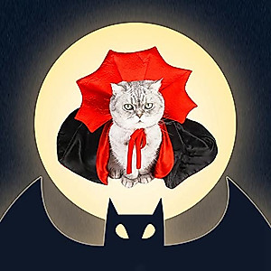 Halloween Costumes for Cats Dogs Cat Cloak Vampire Cape for Pet Costume Halloween Cats Outfit