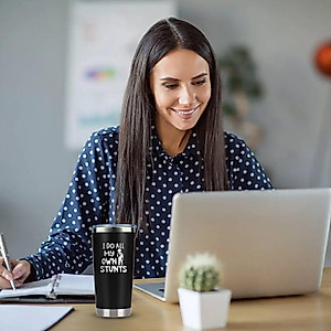 Broken Arm Gifts For Kids Men Women - Funny Get Well Soon Knee Surgery Gift - Break A Leg Theater Gifts - I Do All My Own Stunts Tumbler 20 Oz - I'M Broken Stainless Wellness Gifts - Hospital Gifts