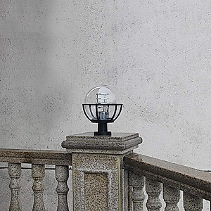 XMFXIAO Waterproof Transparent Ball Door Pillar Lamp Outdoor Home Wall Pillar Lamp Stone Column Door Lamp IP55 Transparent Railing Lamp Garden Villa Lamp Garden Landscape Lamp