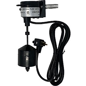 PumpSpy Sump Pump Vertical Float Switch, Sump Pump Float Switch for Smaller Basins, Universal Float Switch Replacement, Vertical Float Switch for Sump Pump, Pumps & Plumbing Equipment - 10' Cord