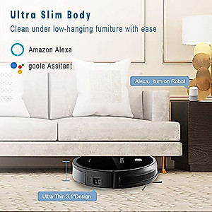 imass Robot Vacuum and Mop,2600PA Strong Suction, Wi-Fi Connectivity App Control, Self Charging,Good for Pet Hair, Care Carpet, Hardwood, Tile Floor
