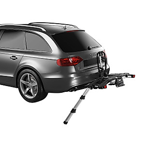 Thule EasyFold XT 2 Hitch Bike Rack - E-Bike Compatible - Fits 2" and 1, 1/4" receivers - Tool-Free Installation - Fully Foldable - Easy Trunk Access - Fully Locking - 130lb Load Capacity