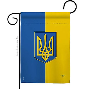 Ukraine Garden Flag Bandera de Ucrania Breeze Decor Indoor Tapestry Suppport Україна Outdoor Home Decorations House Banner Wall Hanging Small Yard Stand With Ukrainian Gifts Made In USA