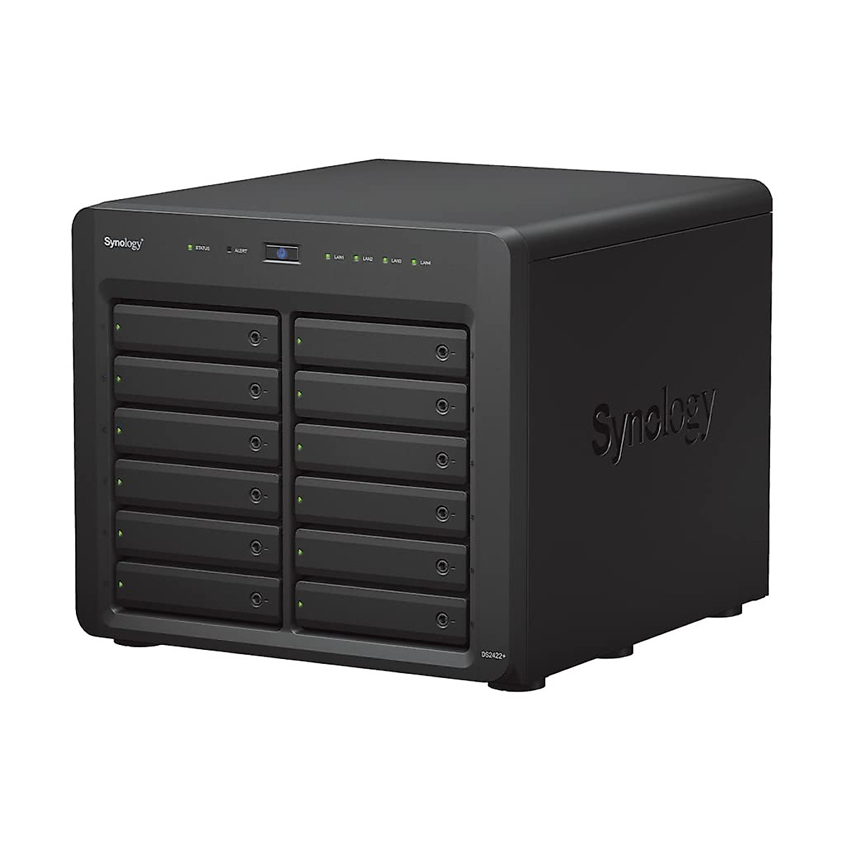 Synology DiskStation DS2422+ NAS Server with Ryzen 2.2GHz CPU, 32GB Memory, 48TB SSD Storage, 4 x 1GbE LAN Port, DSM Operating System