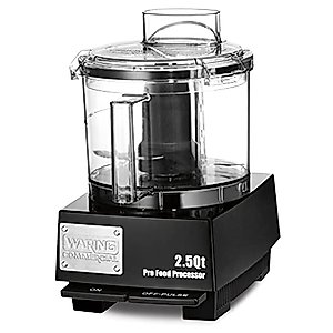 Waring Commercial WFP11SW LiquiLoc Space-Saving Batch Bowl Food Processor with LiquiLock Seal System, 2-1/2-Quart, Clear
