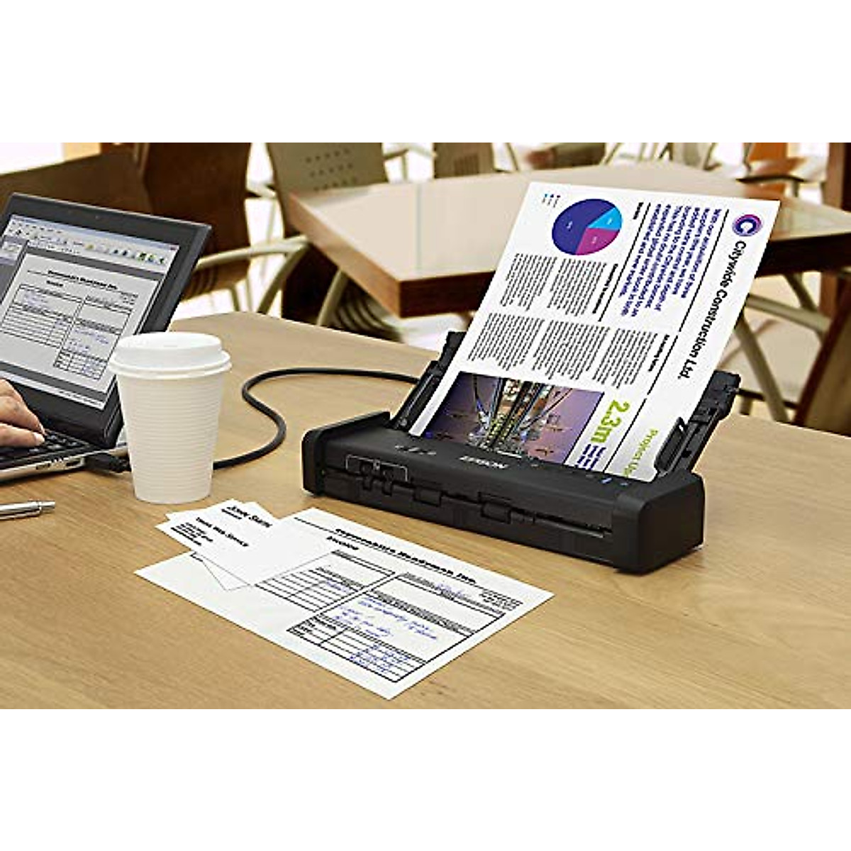 Epson WorkForce ES-200 Portable Document Scanner | Fast & Compact