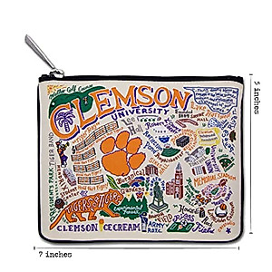 Catstudio Clemson University Collegiate Zipper Pouch Purse | Holds Your Phone, Coins, Pencils, Makeup, Dog Treats, & Tech Tools