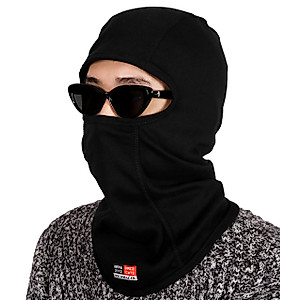 BOCOMAL FR Balaclava Face Mask 7oz Flame Resistant Covering Welding Hood Arc Rated NFPA2112 CAT2 One Size Black