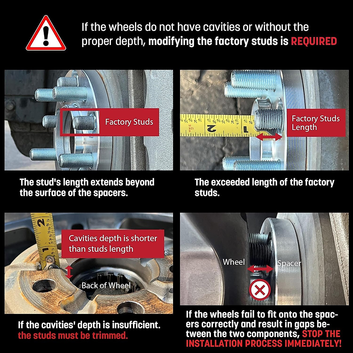 Customadeonly 5x135 Wheel Spacers Hubcentric (4pcs 87mm Bore 2.0" Thick) Compatible for 2001-2003 F-150 2000-2002 Expedition 2000-2002 Lincoln Navigator with 14x2.0 Studs