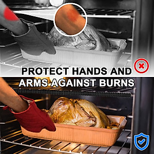 Extra Long Oven Rack Shields 22 Inch, 2 Pack Heat Resistant Oven Guards for Racks, Food Grade Silicone Oven Rack Edge Protector, Full Length Fit on Standard-Sized Ovens, Prevents Hand and Arm Burns