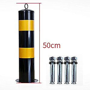 Driveway Bollards Features Reflective Tape,Car Park Driveway Guard Saver,Space Saver,Easy Installation Private Car Parking Space Lock