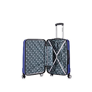 Rockland Santa Monica Hardside Spinner Wheel Luggage, Blue, 19", 24", 28"