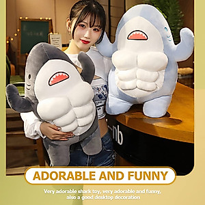 Stuffed Shark Plush Kids Kids Couch Pillows Stuffed Animals Cookie Run Kingdom Stuffed Doll Adorable Muscular Doll Decorative Plaything Boyfriend Couch Pillows Couch Pillows