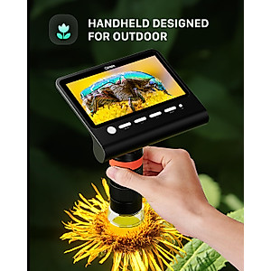 10" HDMI LCD Digital Microscope 1300X, Coin Microscopes with Screen & Light for Full View- Adults Soldering Microscope for Electronics Repair, 16MP Camera & 1080P Video, 32GB, for Computer/Mac/TV