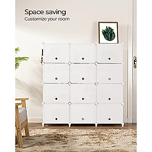 DINMO Shoe Rack, 8 Tier Shoe Storage Cabinet, 48 Pair Plastic Shoe Organizer for Closet Hallway Bedroom Entryway, White