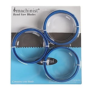 Imachinist S4478121014 M42 44-7/8" Long, 1/2" Wide, 0.025" Thick Portable Bi-Metal Bandsaw Blades, 3 Pack Variable Teeth (10/14TPI)