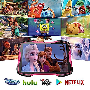 Tablet for Kids Tablet 10 inch with Case Included, Tablet for Toddlers Tablet 10 inch Children Tablets for Kids Android Tablet 3GB 64GB with WiFi Dual Camera Learning Games for Boys Girls (Roser)