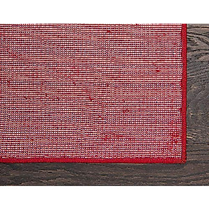 Unique Loom Williamsburg Collection Casual Transitional Solid Vibrant Area Rug, 5 x 8 ft, Red