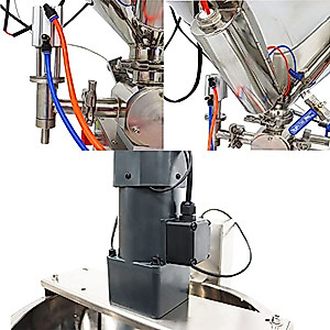INTBUYING 110V 30-300ml Paste Liquid Heating Mixing Filling Machine with Vertical Stirring Hopper for Cream Shampoo Honey Toothpaste Oil Sauce Butter
