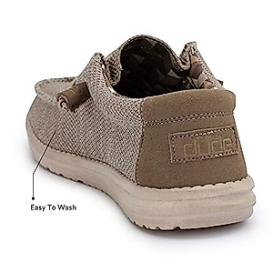 Hey Dude Men's Wally Sox Beige Size 8 | Men’s Shoes | Men's Lace Up Loafers | Comfortable & Light-Weight
