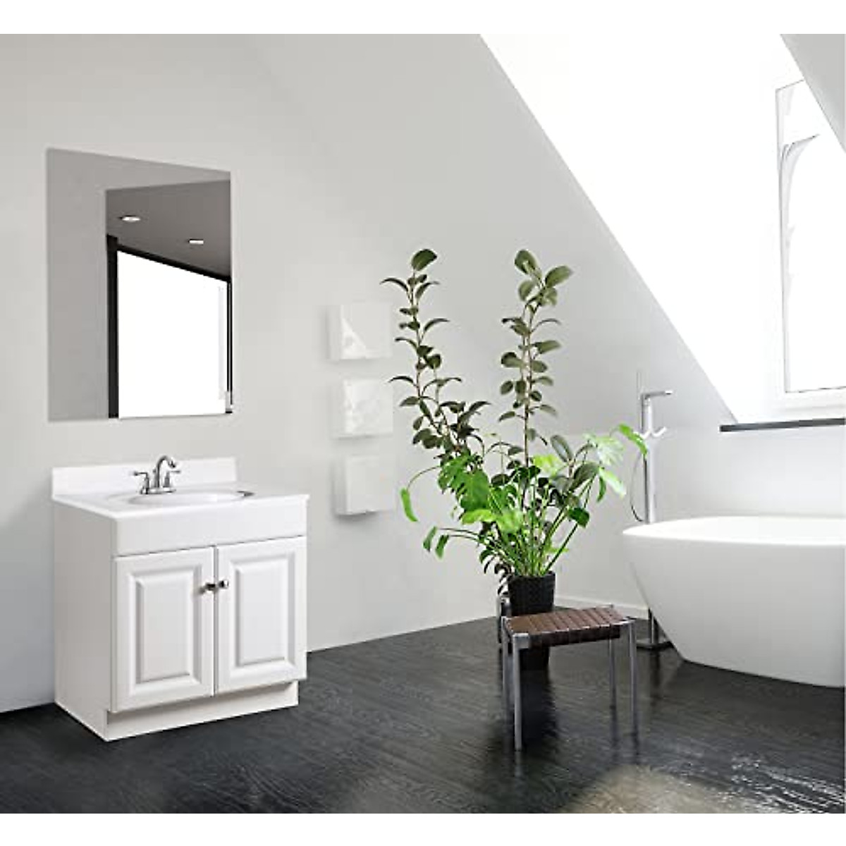 Design House 597153 Wyndham Unassembled Bathroom Vanity Cabinet Without Top, 30 x 21/2 Door, White