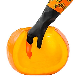 Halloween Moments Pumpkin Scraper Glove – As Seen On Shark Tank - Mess Free and Fun Pumpkin Carving Kit – Carve and Clean Jack-O-Lantern Guts with Ease and Zero Mess on Your Hands!