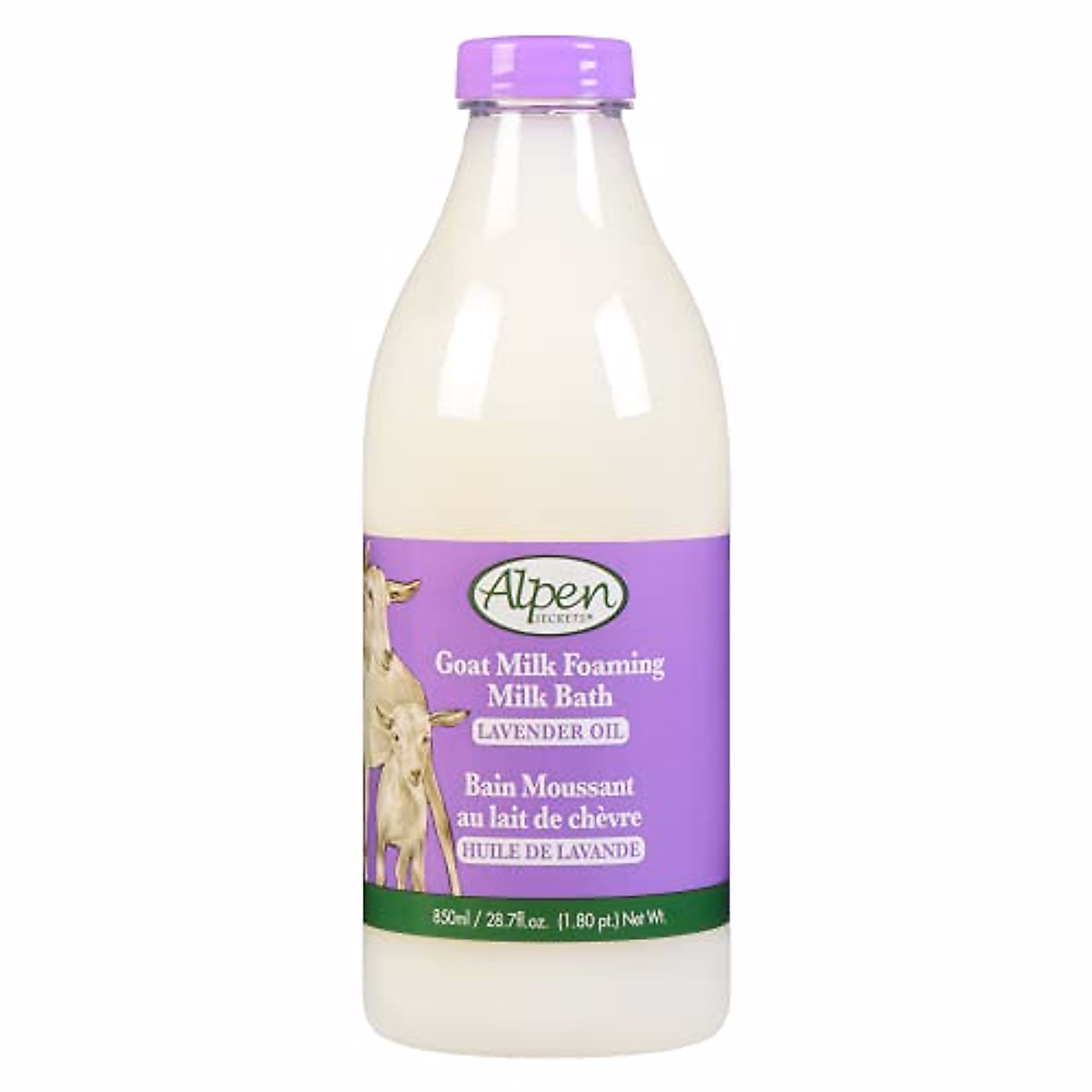 Alpen Secrets Goat Foaming Milk Bath with Lavender Oil, 28.7 Fl Oz (Pack of 2)