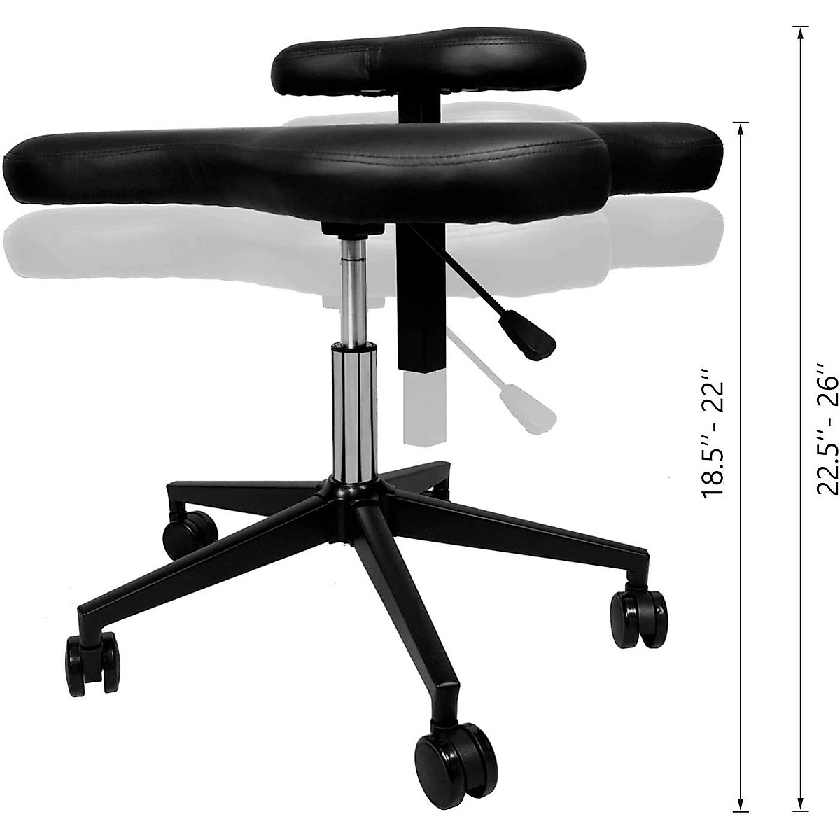 HANS Hans Meditation Chair,Cross Legged Kneeling Chair for Ergonomic Posture Corrective Seat (Balck) 211 211