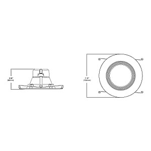 HALO 6 inch Recessed LED Can Light – Retrofit Ceiling & Shower Downlight – 3000K - Baffle White Trim (6 Pack)