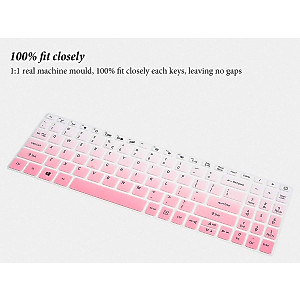Keyboard Cover Skin for Acer Aspire 5 Slim Laptop 15.6” A515-55 A515-55T A515-55G A515-43 A515-44G A515-54 A515-54G,2022 Acer Aspire 3 A315-59 58 57/Acer Aspire 1 A115 Protective Skin-Gradual Pink