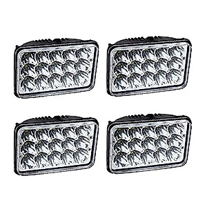 AMUNIESUN 4PCS 4X6 LED Headlights For Chevy Suburban C10 C20 K10 K30 K5 Blazer (1981-1987) Pick Up Trucks, Sealed High Low Beam DOT APPROVED H4651 H4642 H4652 H4656 H4666 H4668 H6545 Conversion Kit