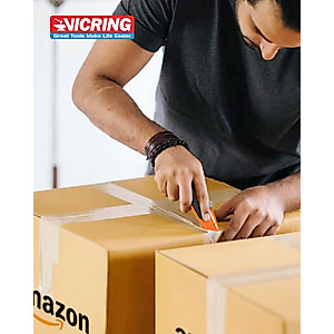 Utility Knife Box Cutter Retractable Heavy Duty SK5 Steel Blades Razor Knife Utility For Boxes Cardboard Carpet 2Pack Box Cutters (4-Pack, Multicolored)