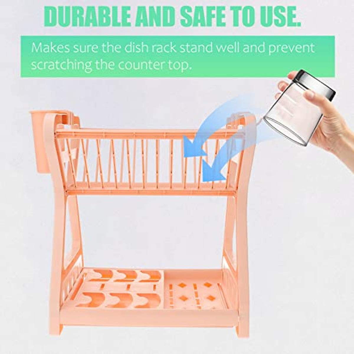 Kitchen dish drying rack Tableware Drain Holder Dish Plate Drying Rack Utensil Dinnerware Strainer Stand Multifunctional Dish Storage Organizer for dish storage rack Kitchen plastic dish drainers