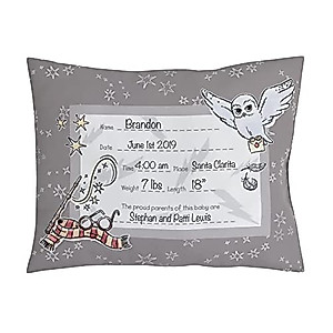 Warner Brothers Harry Potter Magical Moments Grey and White Keepsake Pillow