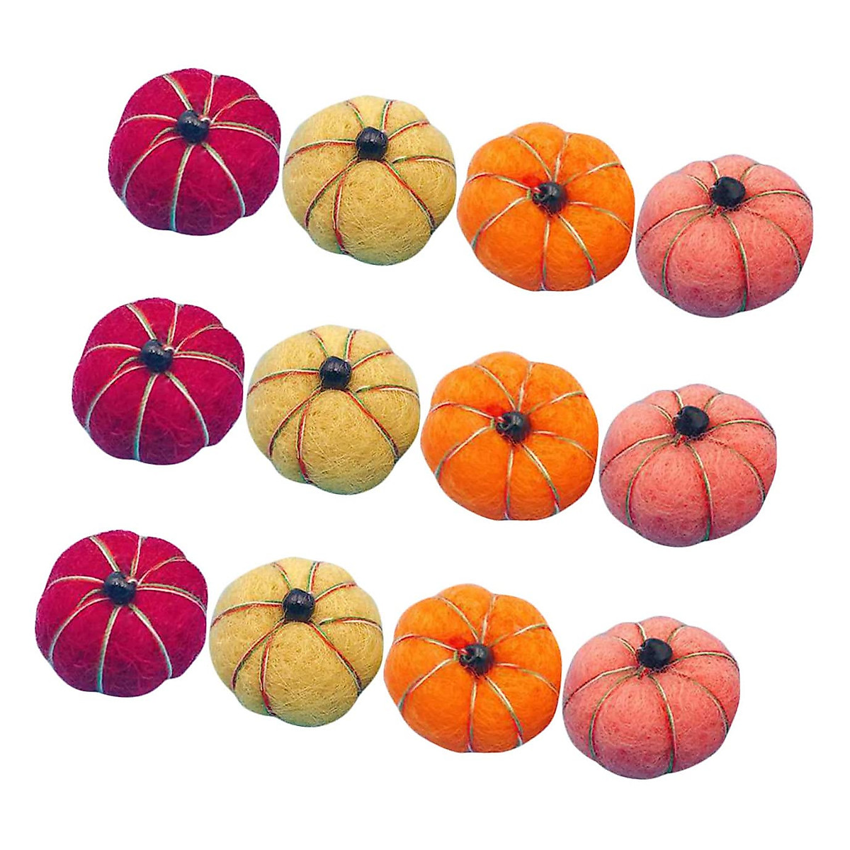 Abaodam 12pcs Felt Pumpkins Artificial Gourds and Pumpkins Pumpkin Table Centerpieces Artificial Pumpkins for Crafts Fall Party Ornament Thanksgiving Party Supplies Foam Accessories Autumn