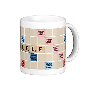 Camcam Coffee Scrabble Mug Scrabble Game Themed Mug Scrabble Initial Mug Alphabet Mug Great For Anniversary, Holidays, Birthday Or Any Occasion Ceramic Novelty 11oz 15 Oz