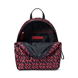 Tommy Hilfiger Jennifer II Small Backpack Bias Bicolor Print Nylon Navy/Red Multi One Size