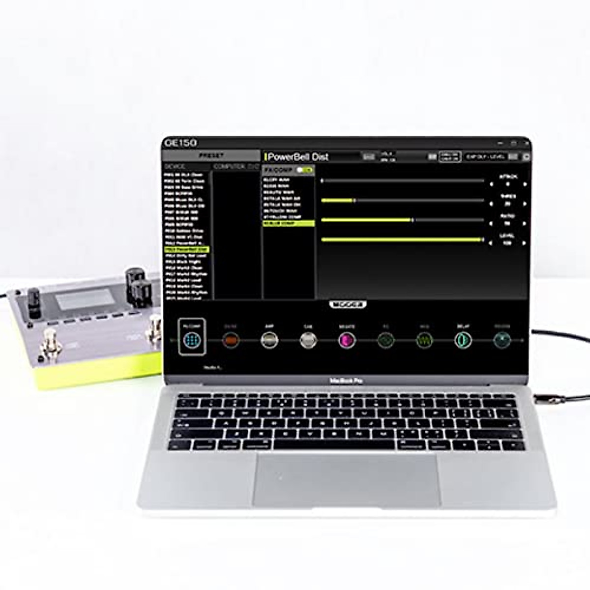 MOOER GE150 Electric Guitar Amp Modelling Multi Effects Pedal Portable Multi Effects Processor with Expression & IR Loading for Live show, Live Streaming, Home Studio, Guitar Practice