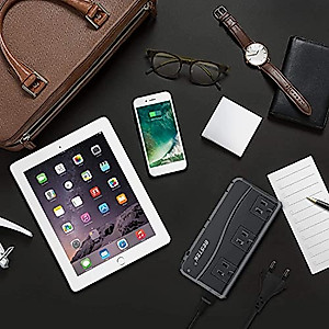 BESTEK Universal Travel Adapter 220V to 110V Voltage Power Converter with 6A 4-Port USB Charging and UK/AU/US/EU Worldwide Plug Adapter International Converter Adapter